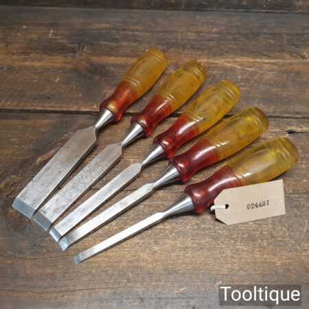 Scarce 5 Vintage Marples & Sons Shamrock M373 Firmer Chisels ...