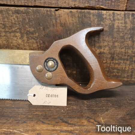 Vintage Tyzack & Turner 10” Brass Back Dovetail Saw – Sharpened ...