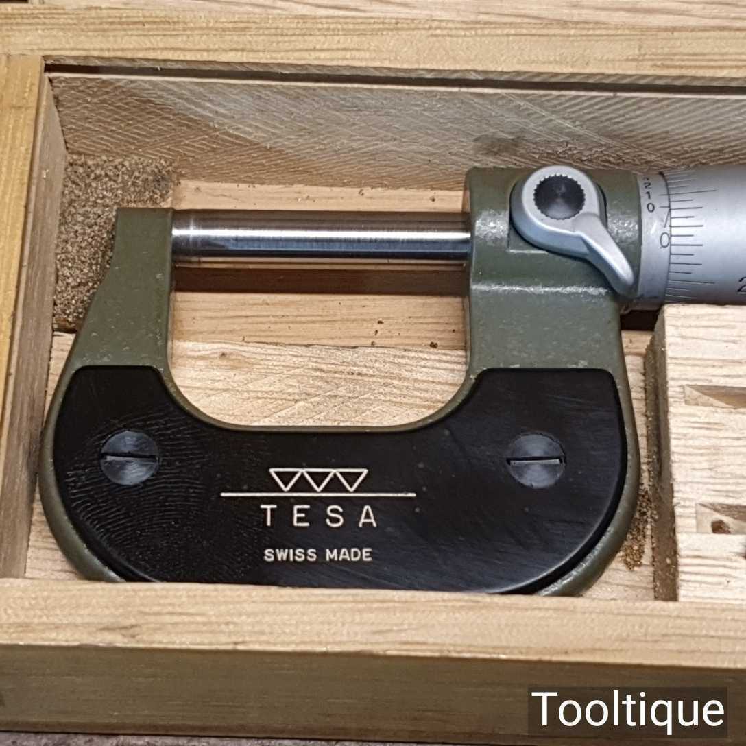 Vintage Boxed 0-1” Tesa Swiss Imperial Micrometer – Good Condition ...