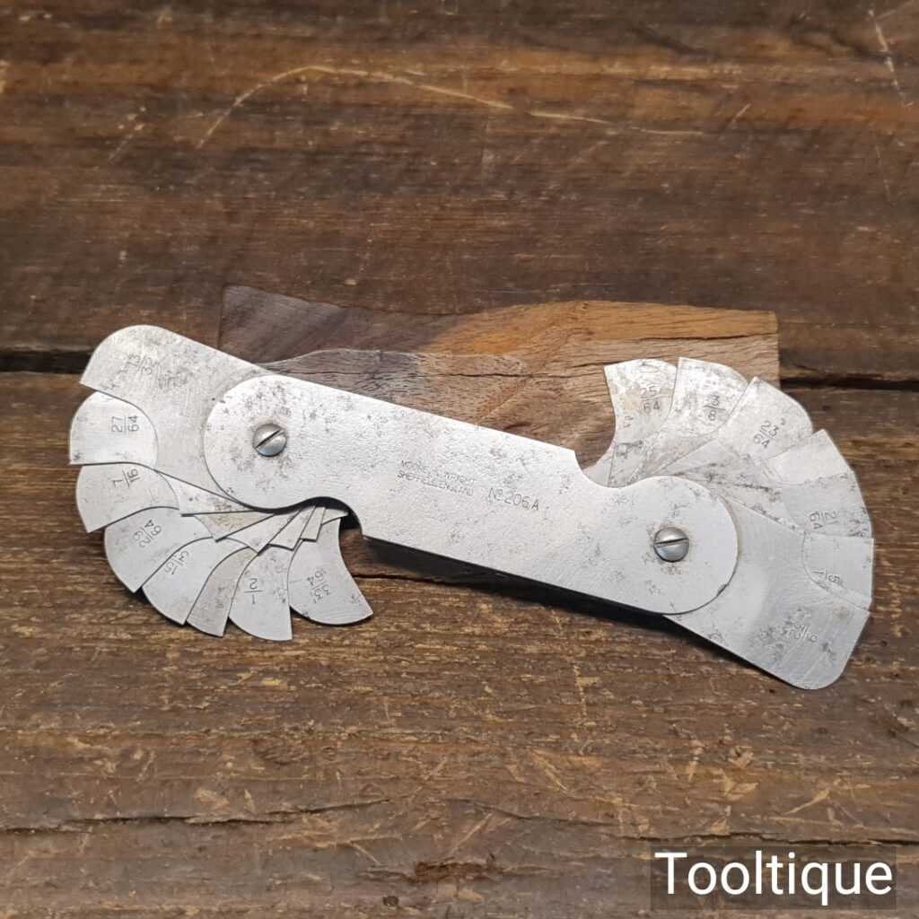 Vintage Moore & Wright No: 206A Engineers Radius Gauge – Good Condition ...