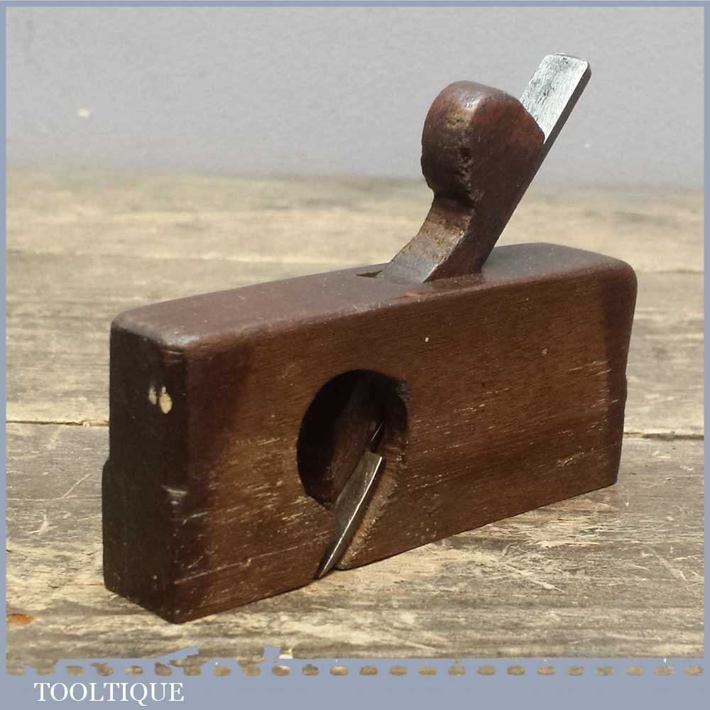Vintage Miniature Beech Wood Rabbet Plane With Skew Iron | Tooltique