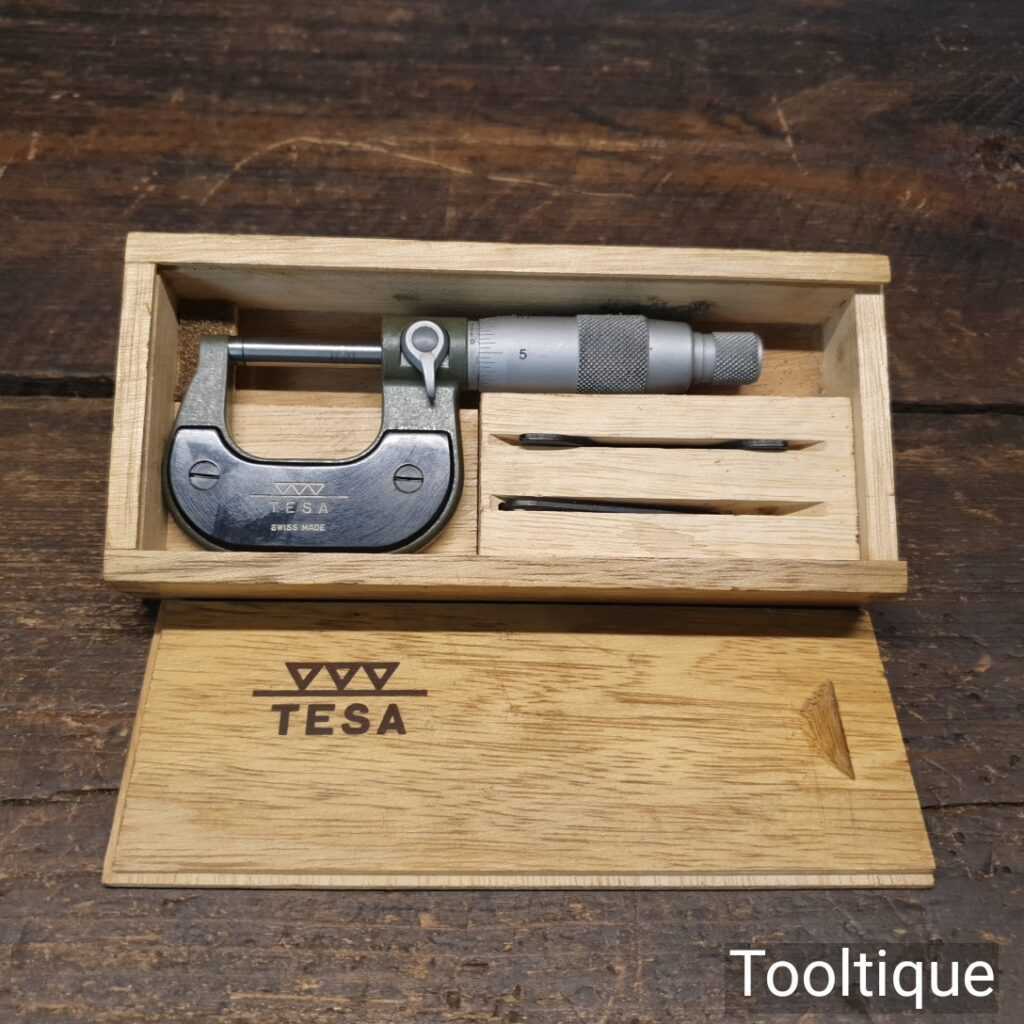 Vintage 0-1” Boxed Tesa Swiss Imperial Micrometer – Good Condition ...