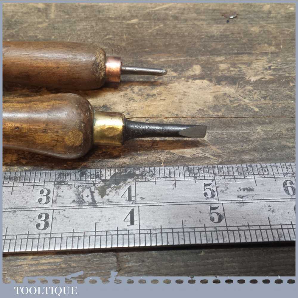 Vintage Pair Of Leatherworking Awls – Good Condition | Tooltique