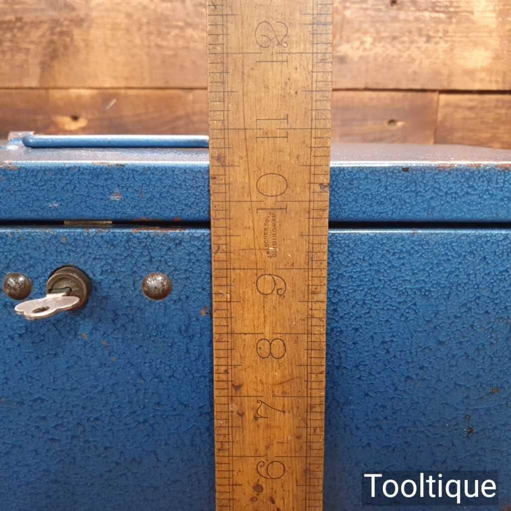 Vintage Enox Pressed Steel Engineer’s Tool Box – Good Condition | Tooltique