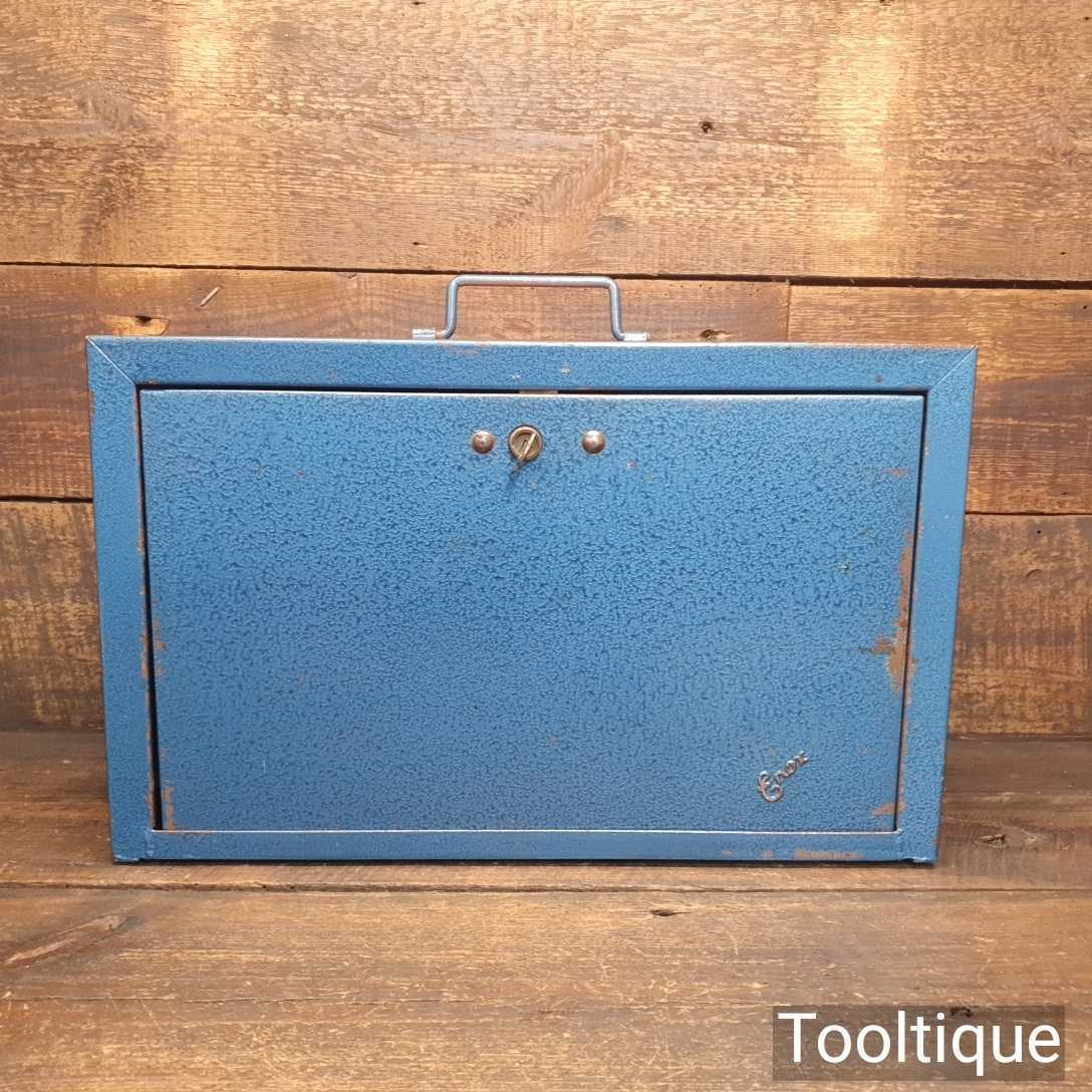 Vintage Enox Pressed Steel Engineer’s Tool Box – Good Condition | Tooltique