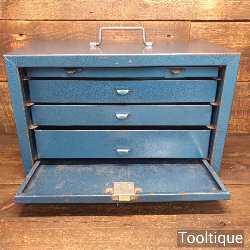 Vintage Enox Pressed Steel Engineer’s Tool Box – Good Condition | Tooltique