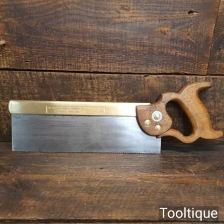 Vintage 12” W. Tyzack & Turner No: 120 Brass Back Dovetail Tenon Saw ...