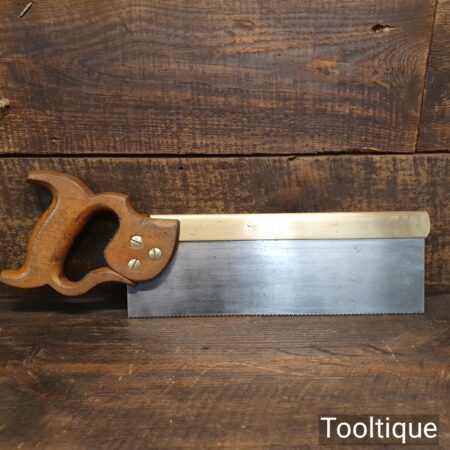 Vintage 12” W. Tyzack & Turner No: 120 Brass Back Dovetail Tenon Saw ...