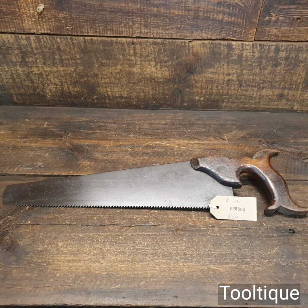Vintage 19th Century 14” Rip Saw 6 TPI – Fully Refurbished Sharpened ...