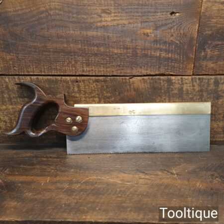 Vintage J. Tyzack 12” Special Brass Back Tenon Saw Rosewood Handle ...