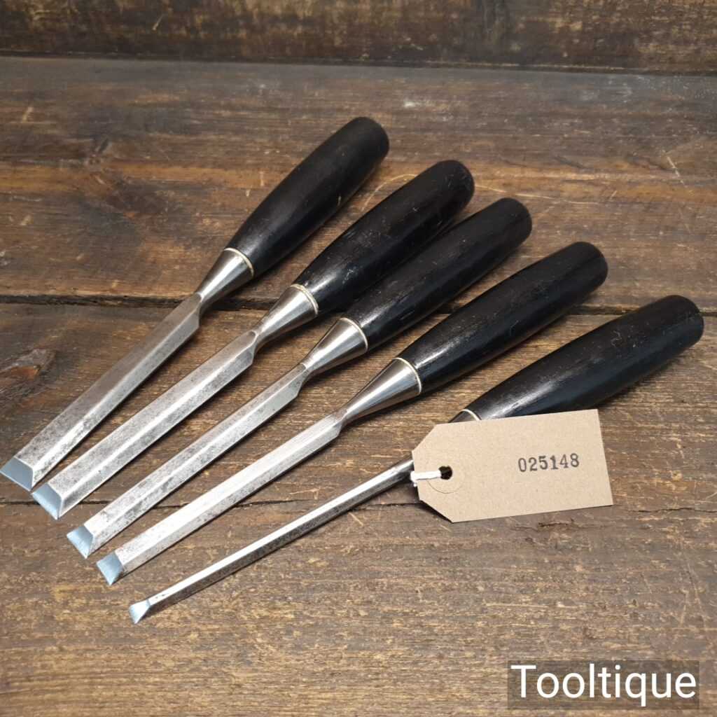 Vintage Set 5 Stanley No: 5001 Bevel Edge Chisels – Sharpened ...