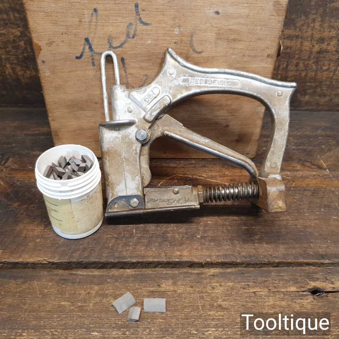 Vintage Boxed Red Devil DP1 Window Glaziers Point Stapler Gun ...