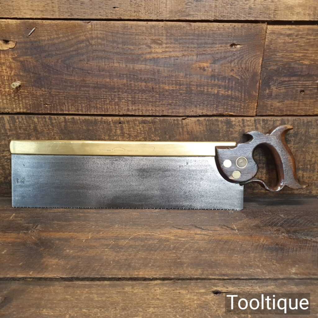 Vintage W. Tyzack Sons & Turner Nonpareil 16” Brass Back Tenon Saw ...