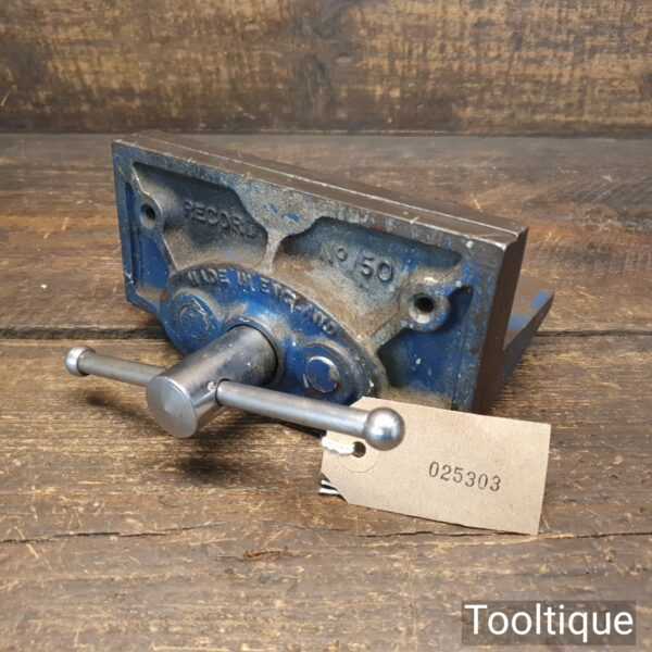 Vintage Record No: 50 Cast Steel Bench Vice With 6″ Jaws – Good ...