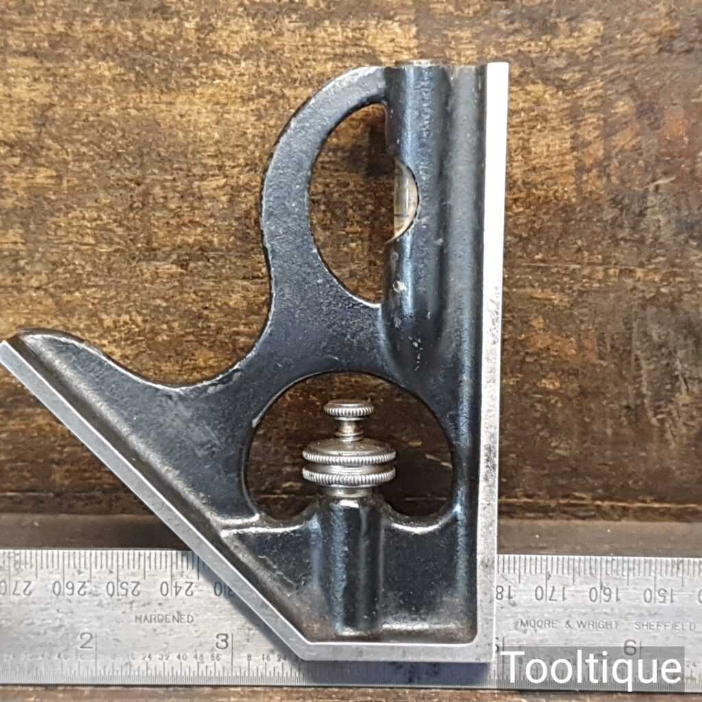 Vintage 12” Moore & Wright Cast Steel Adjustable Combination Square ...