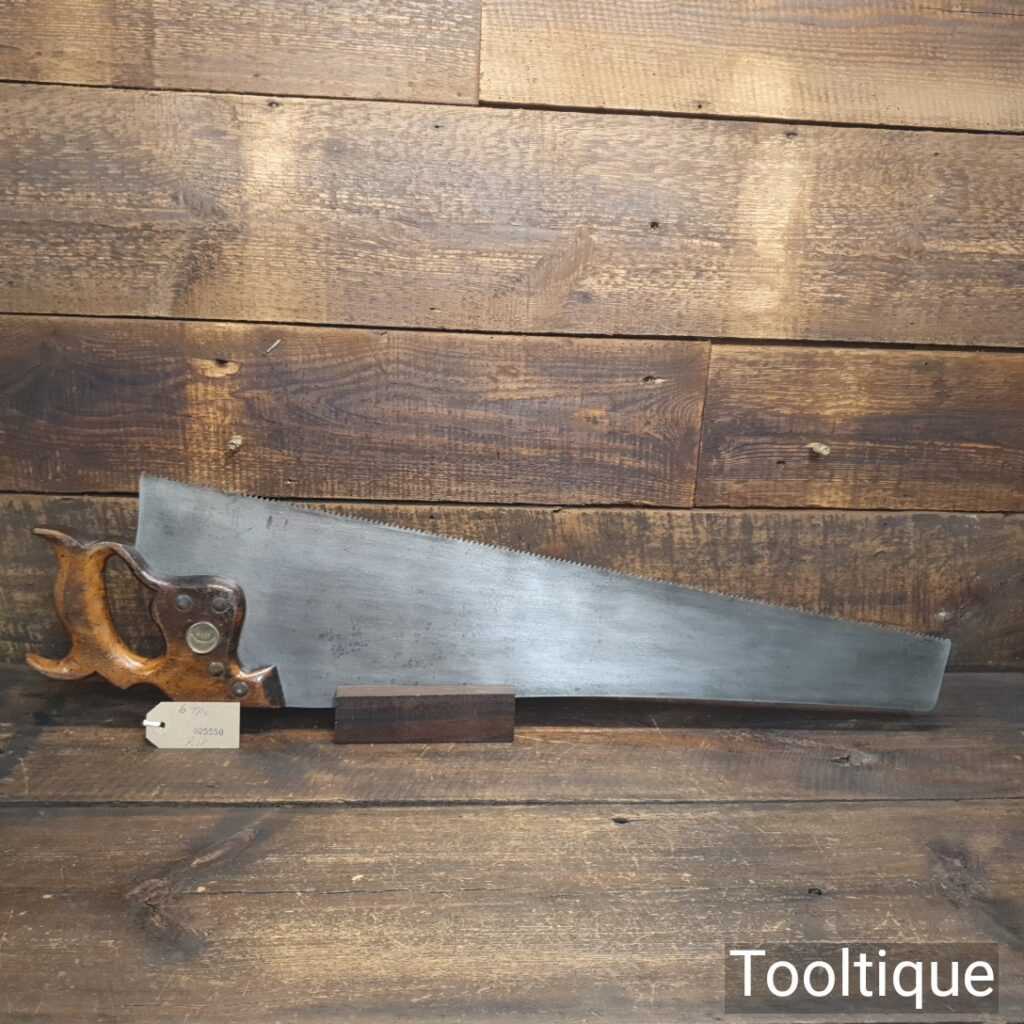 Antique c1910 Groves 26” Rip Saw 6 TPI – Refurbished Sharpened | Tooltique