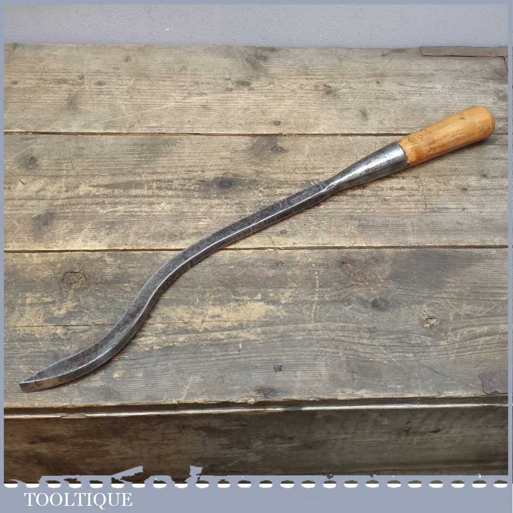 Vintage W Gilpin Swan Neck Mortice Chisel Measuring 21” Long | Tooltique