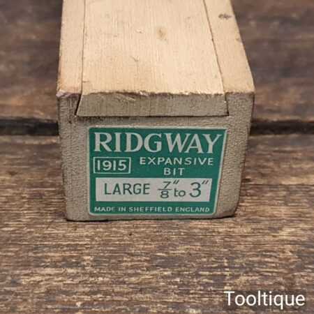 Vintage Boxed Ridgeway & Sons Power Expansive Bit – Seen Little Use ...