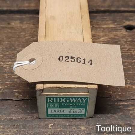 Vintage Boxed Ridgeway & Sons Power Expansive Bit – Seen Little Use ...