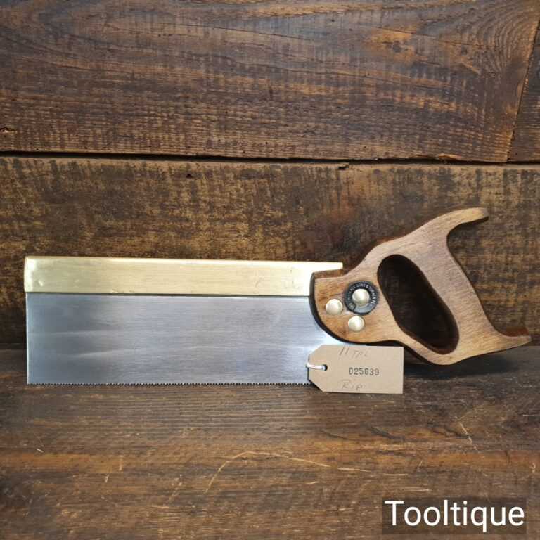 Vintage W. Tyzack Sons & Turner 10” Brass Back Tenon Saw 11 TPI ...