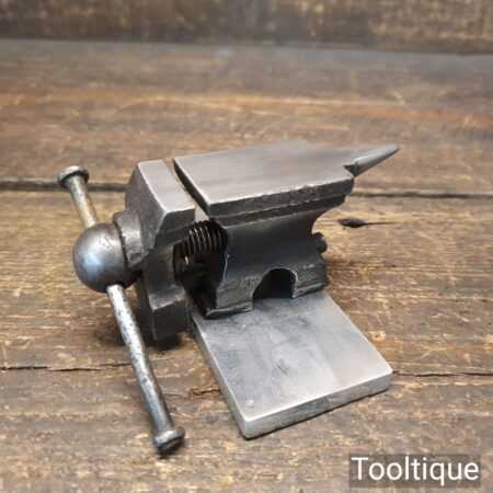 Vintage Watchmakers Cast Steel Anvil & Vice 1 ⅛” Jaws – Good Condition ...