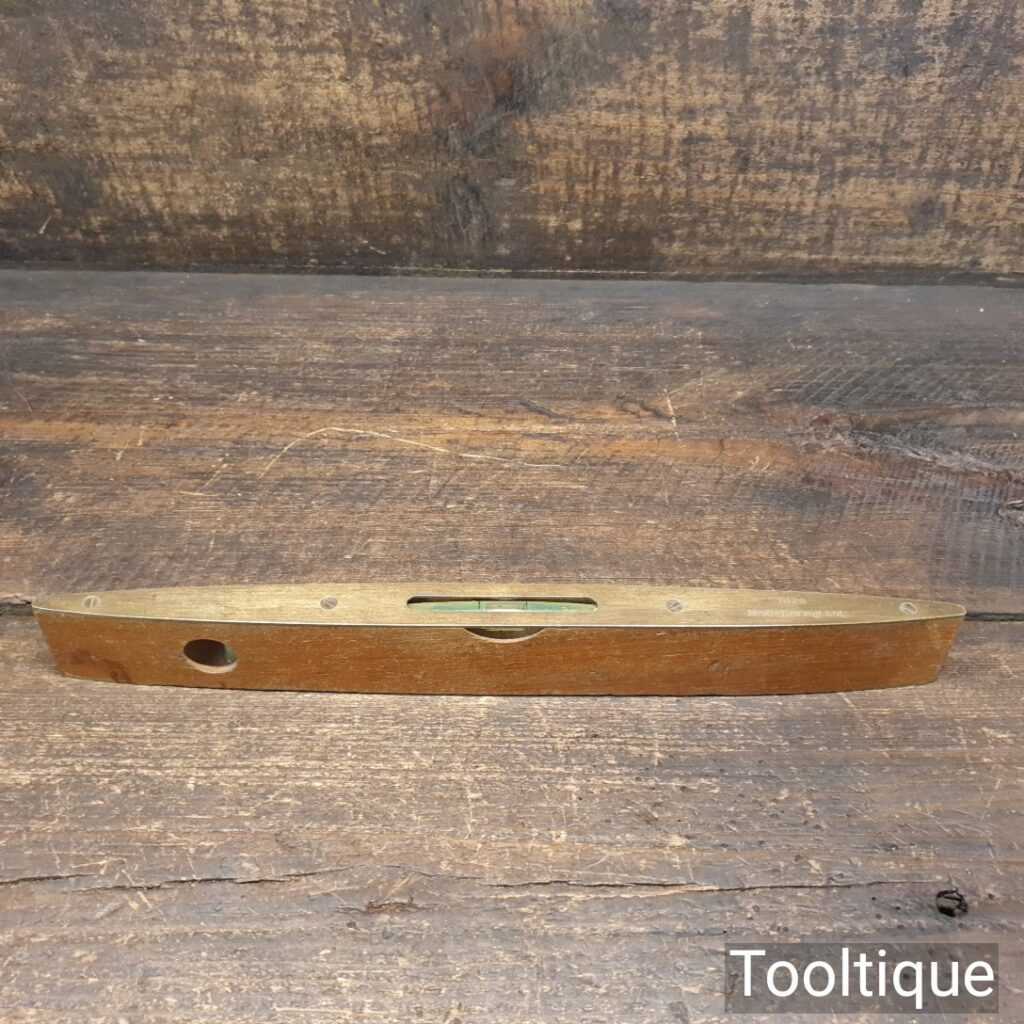 Vintage 12” Rabone Chesterman No: 1626 Beech Brass Spirit Level – Good ...