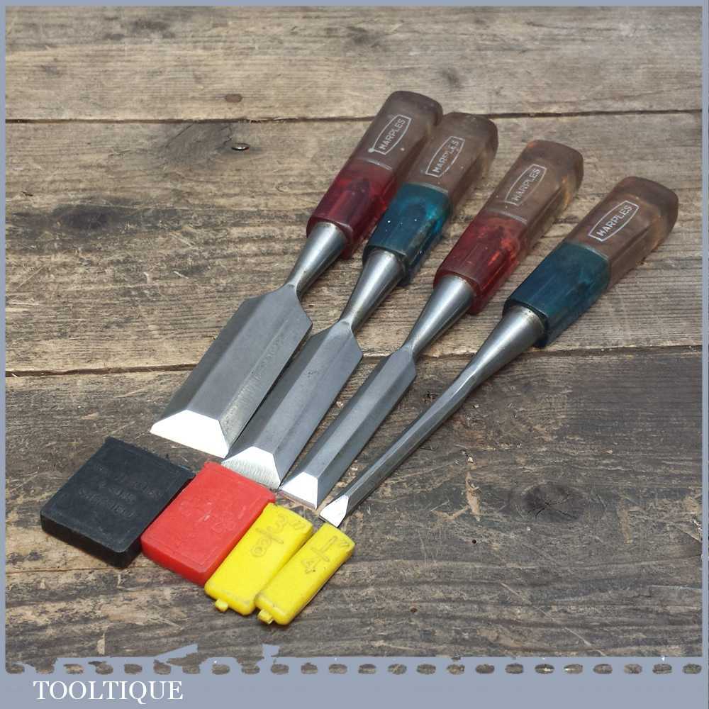 Vintage Set Of 4 Marples Bevel Edge Chisels 1” ¾” ½” ¼” Good Condition ...