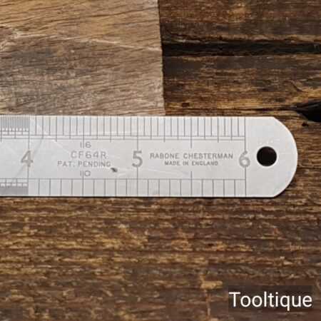 Vintage 6″ Rabone Chesterman No: CF64R Imperial & Metric Steel Rule ...