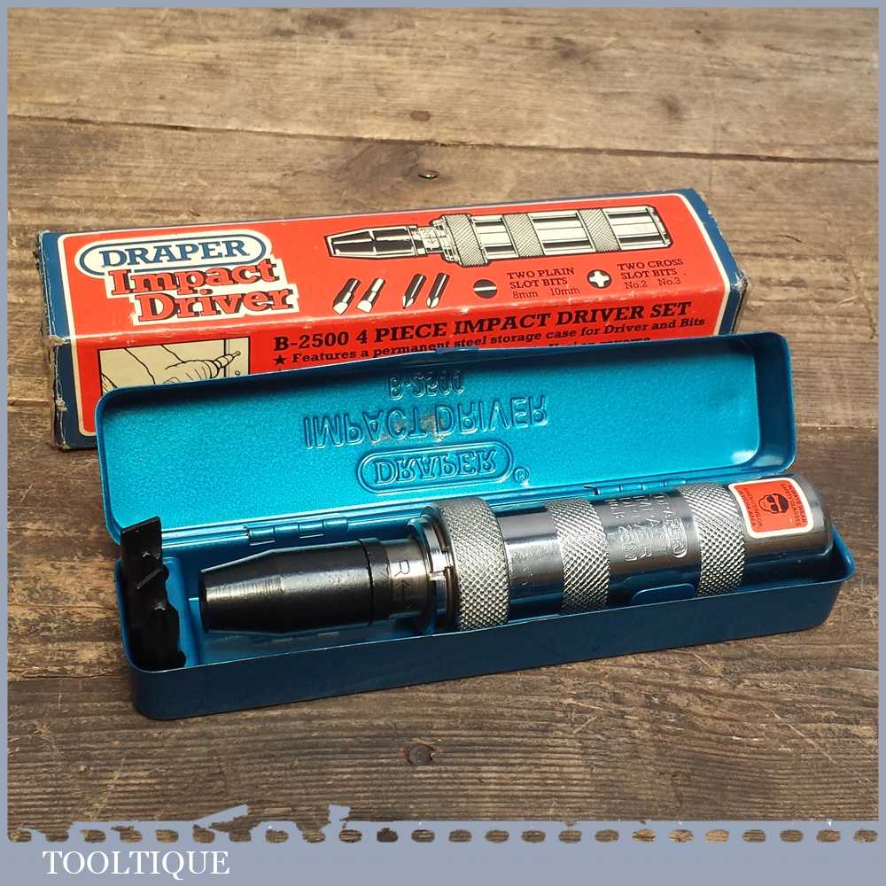 Draper B-2500 4 Piece Impact Driver Set In Good Condition. | Tooltique
