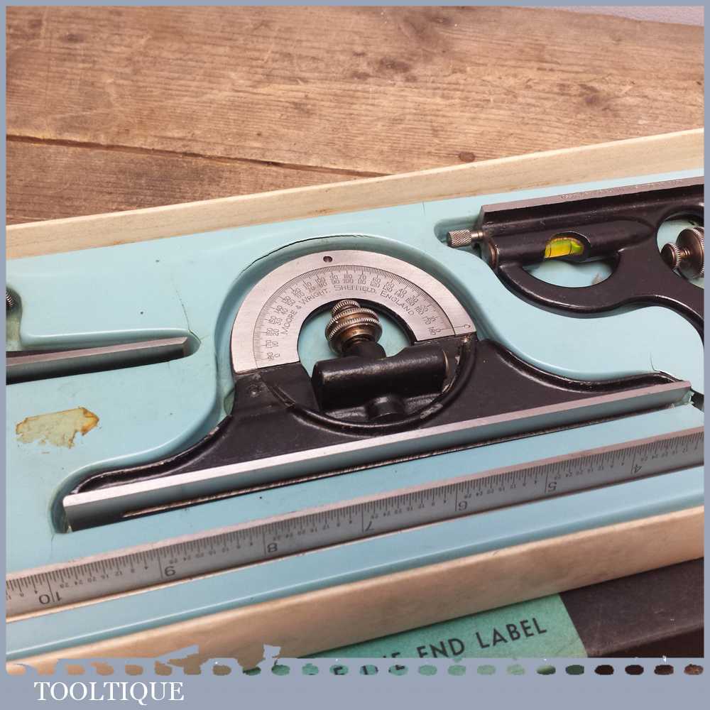Superb Vintage Moore & Wright Combination Square Set – Near Mint ...