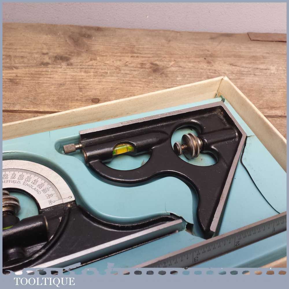 Superb Vintage Moore & Wright Combination Square Set – Near Mint ...