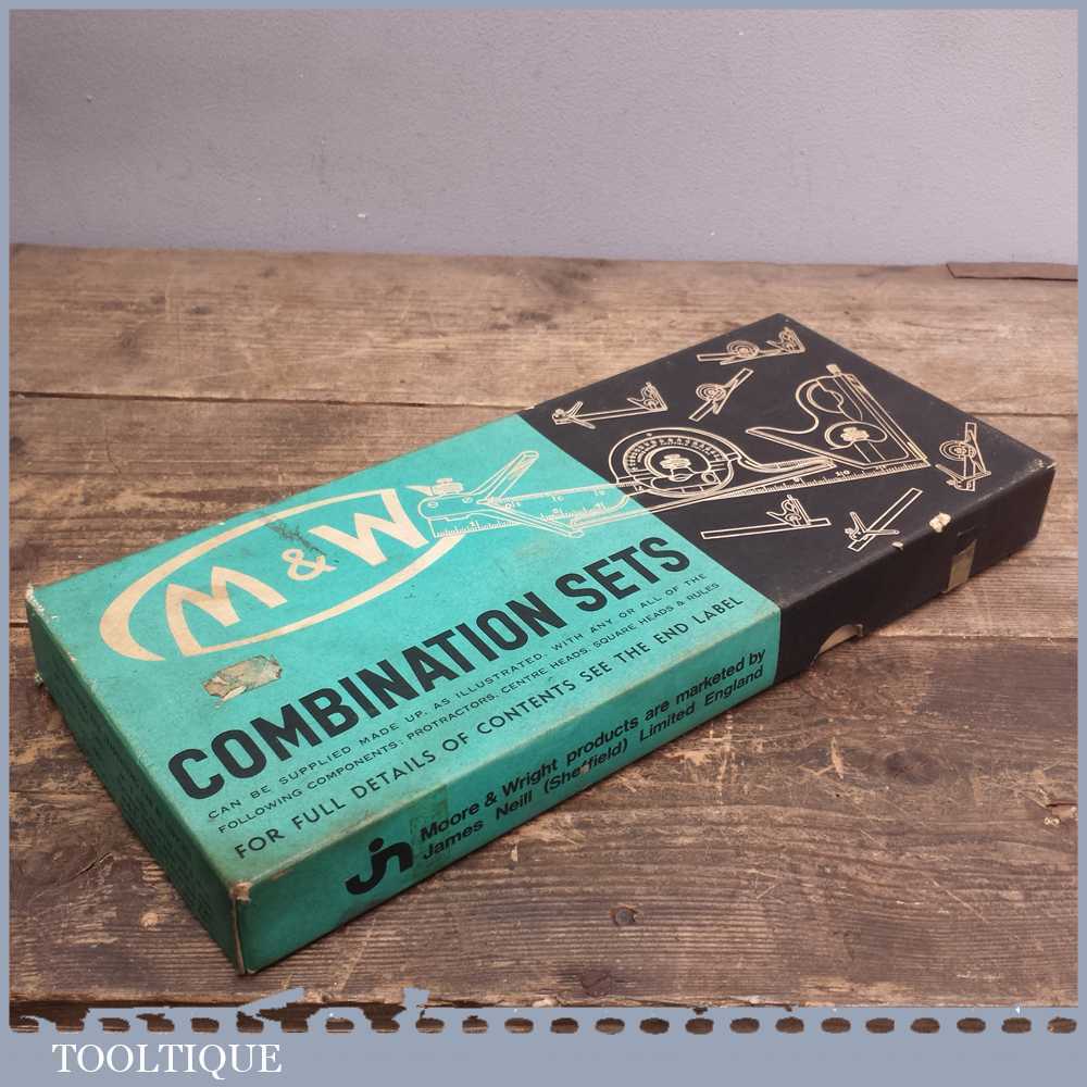 Superb Vintage Moore & Wright Combination Square Set – Near Mint ...