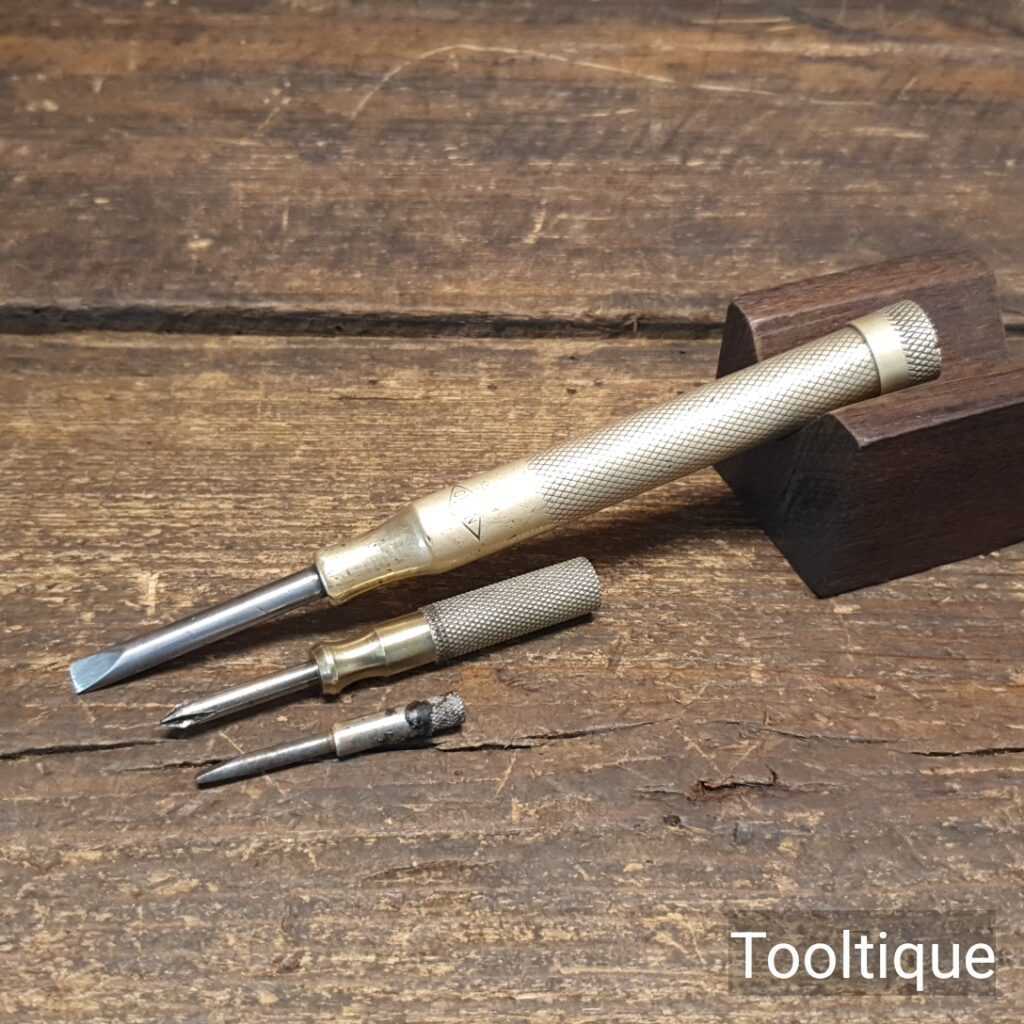 Vintage Nubo Foreign Brass & Steel Screwdriver with 2 Smaller ...