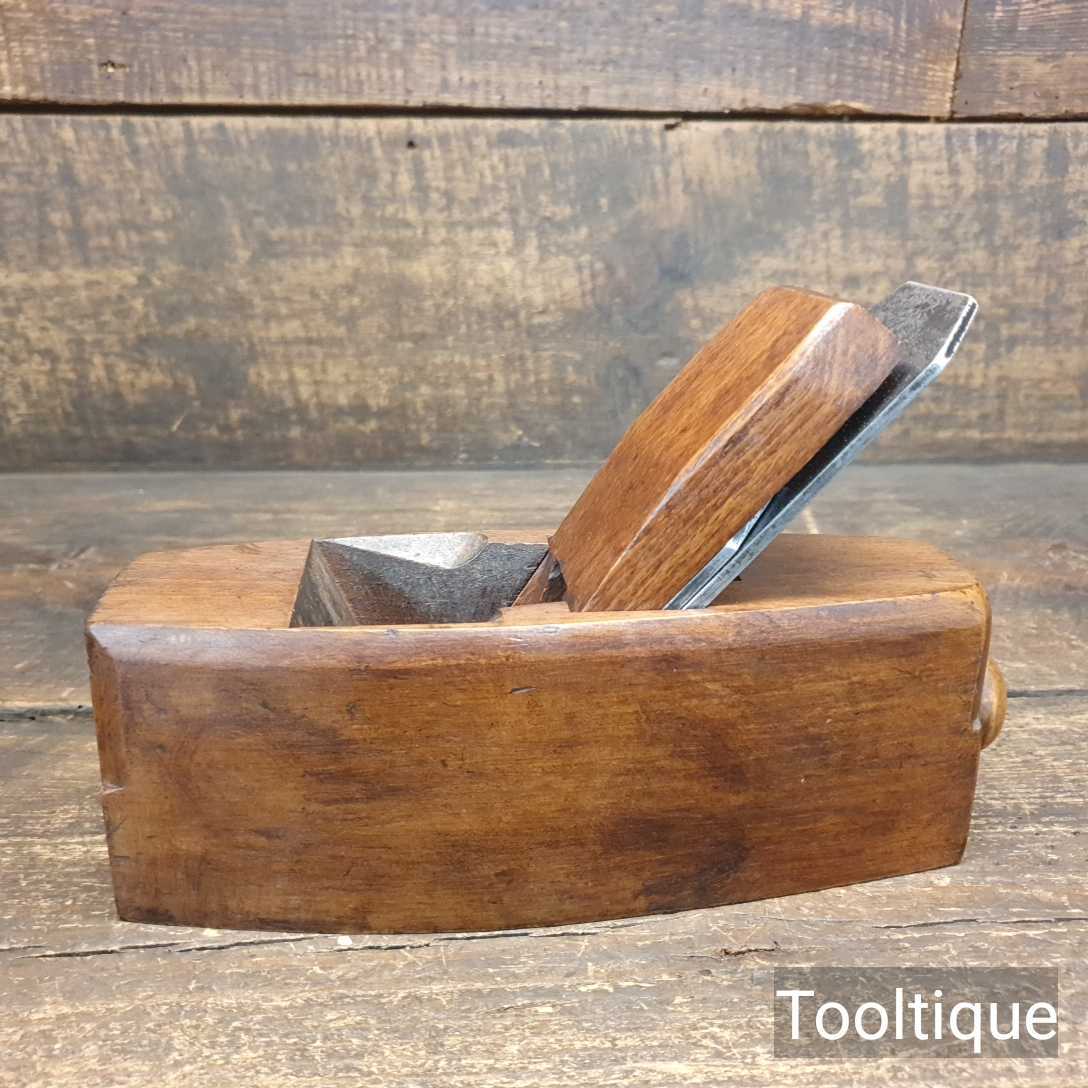 Vintage Beechwood Coffin Shaped Smoothing Plane – Lapped Flat Ready To ...