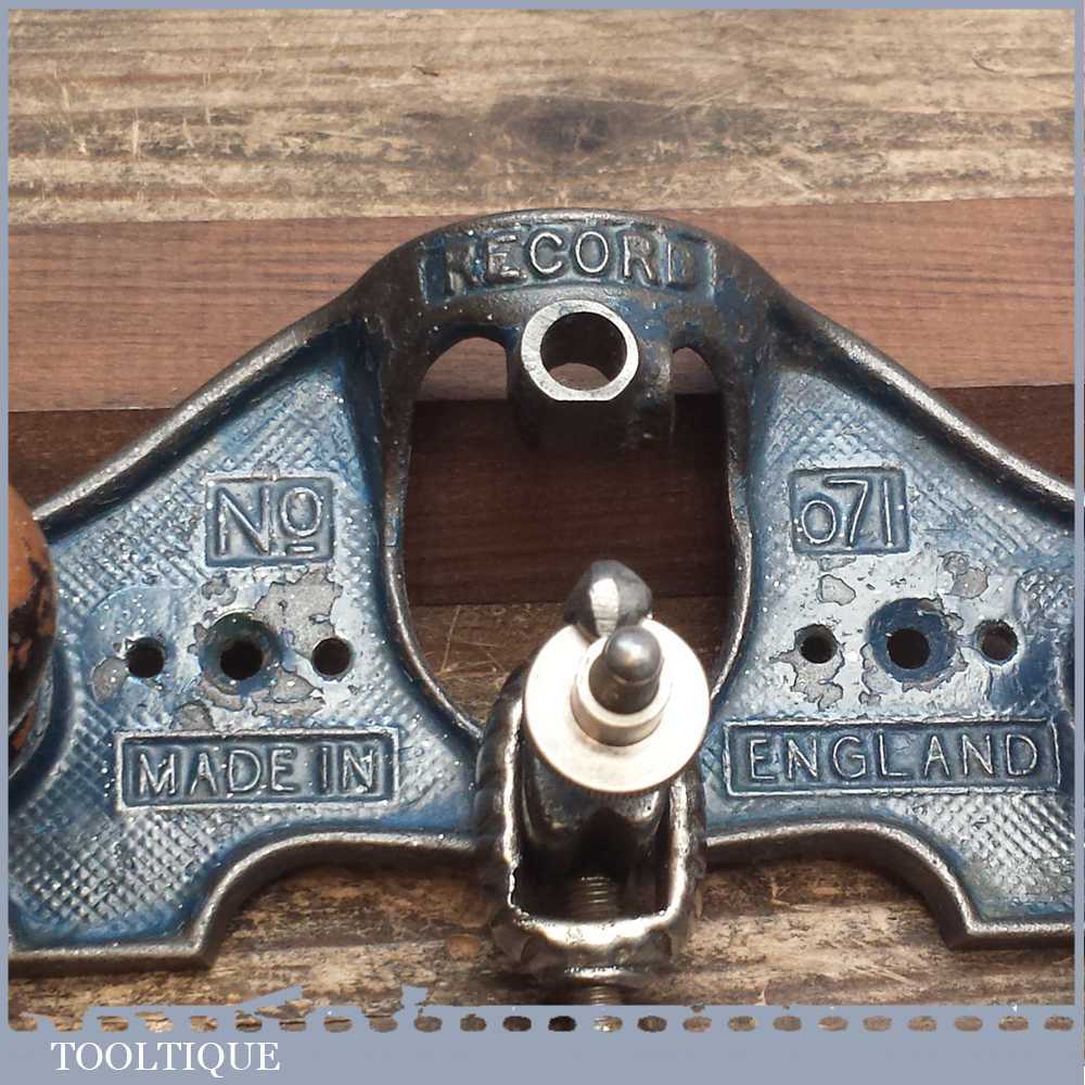 Vintage Record No: 071 Router Plane In Good Condition | Tooltique
