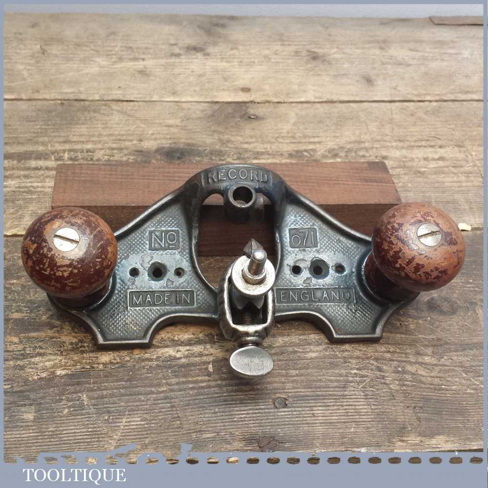 Vintage Record No: 071 Router Plane In Good Condition | Tooltique