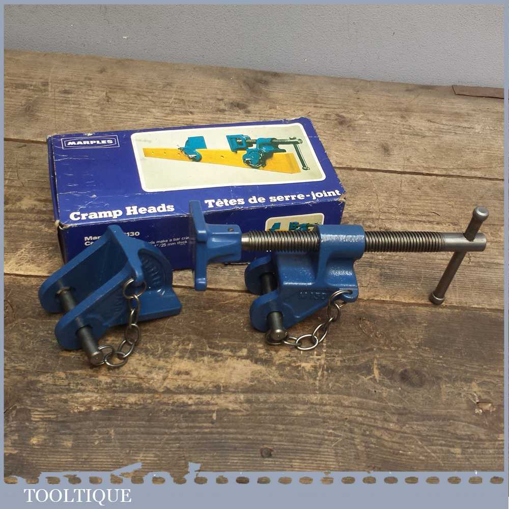 Vintage Marples M130 Cramp Heads In Original Box | Tooltique