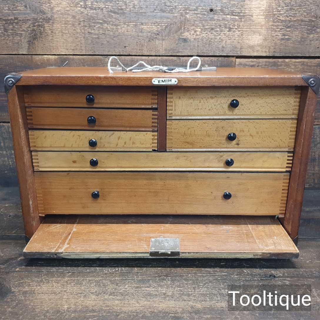 Nice Vintage Emir Engineers Wooden Toolbox with Key – Good Condition ...
