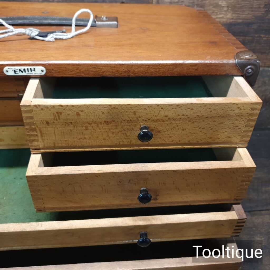 Nice Vintage Emir Engineers Wooden Toolbox with Key – Good Condition ...