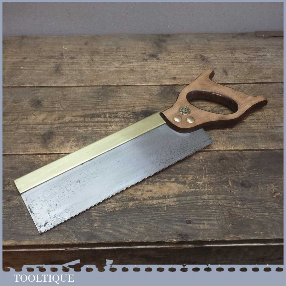 Vintage 12” Tyzack Sheffield Brass back Cross Cut Tenon Saw 12 TPI ...