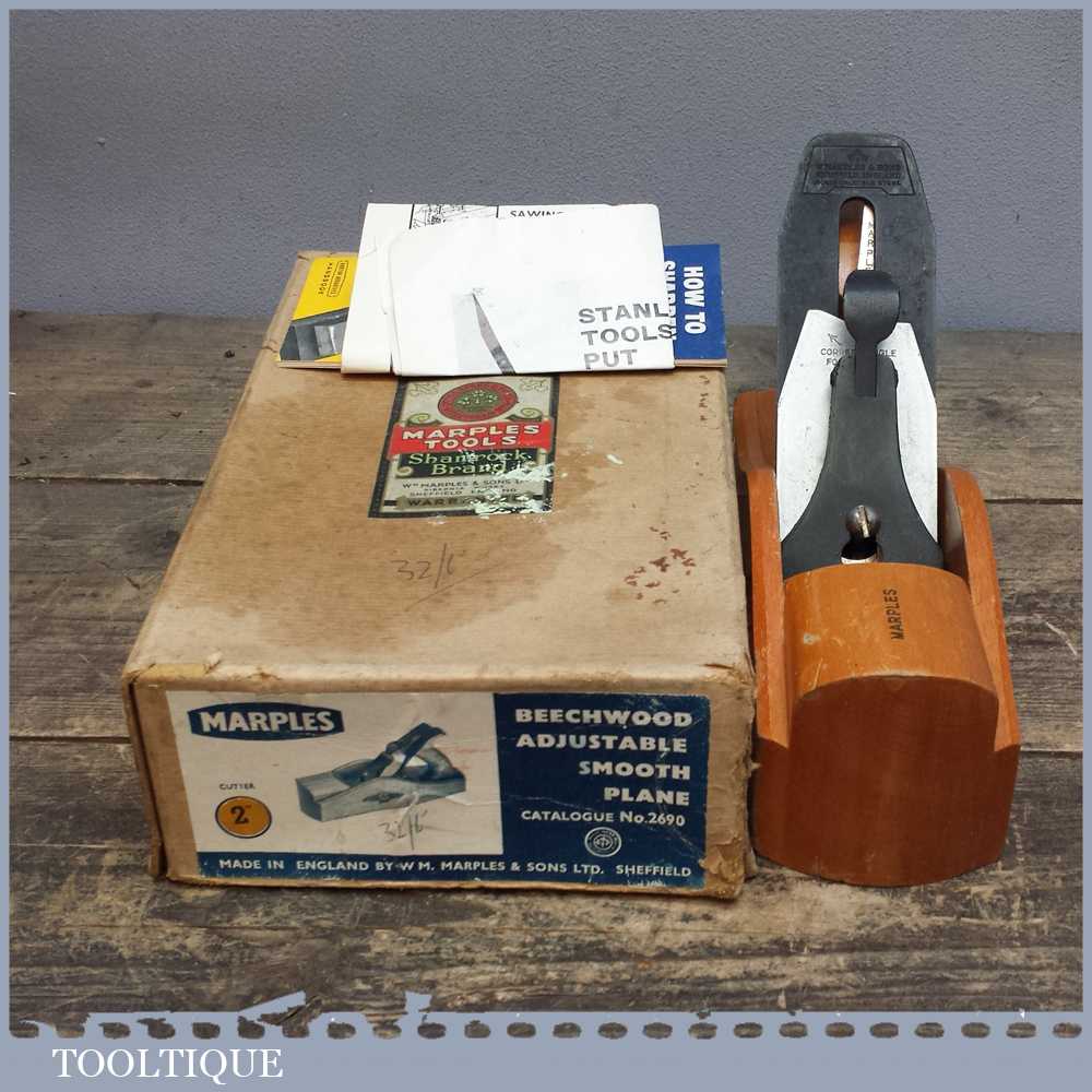 Vintage Marples Transitional Block Plane In Original Box | Tooltique