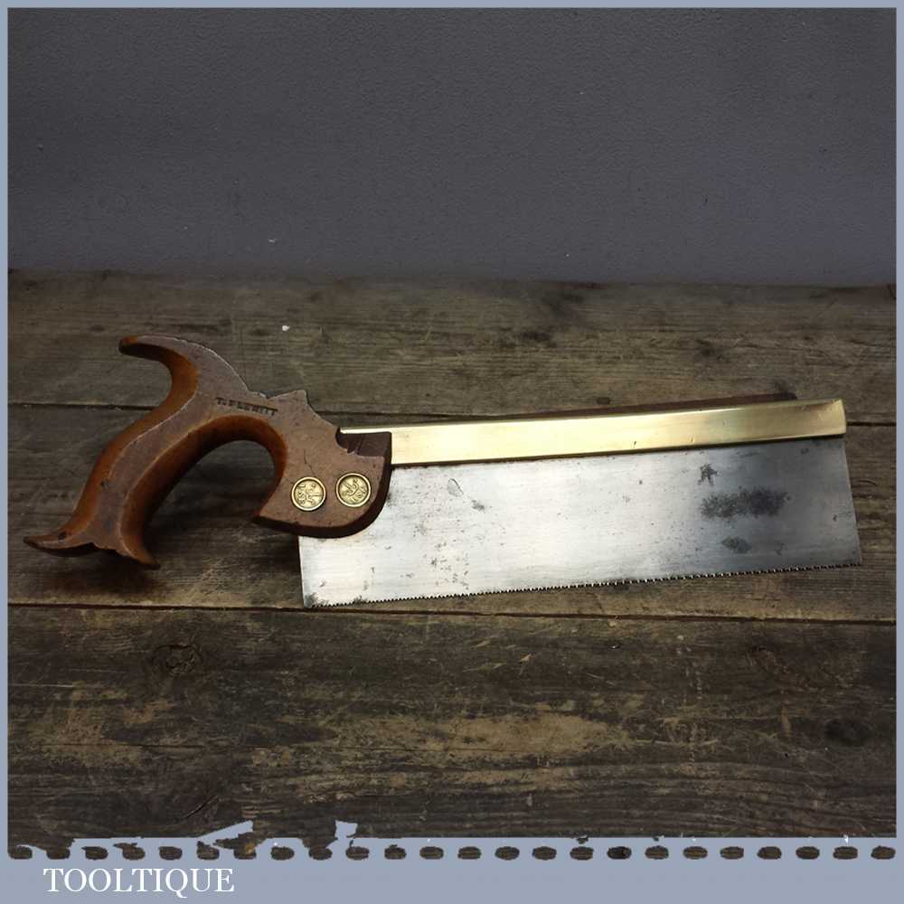 Antique R Groves & Sons 10” Brass Back Tenon Saw – No Reserve | Tooltique