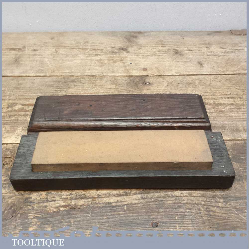 Vintage 8” x 2” No: 2 Fine Oilstone Sharpening Stone In Mahogany Box ...