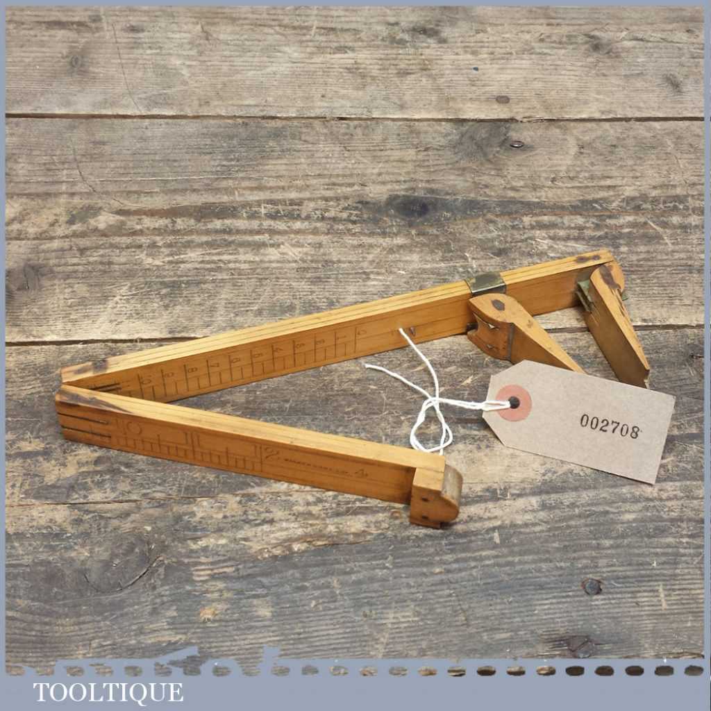 Vintage Cobblers Ullathorne & Co Folding Boxwood Shoe Slide Measuring ...