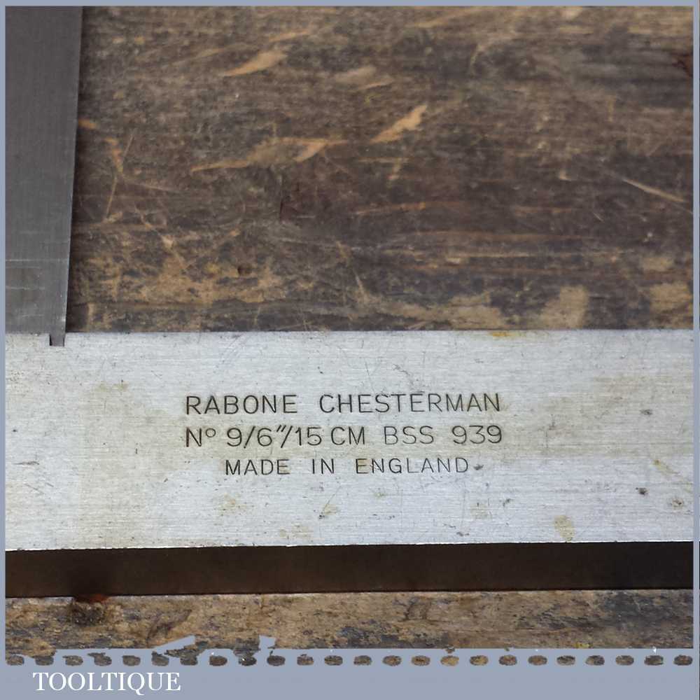 Vintage 6″ Rabone Chesterman No: 9 Engineering Steel Square – Good ...