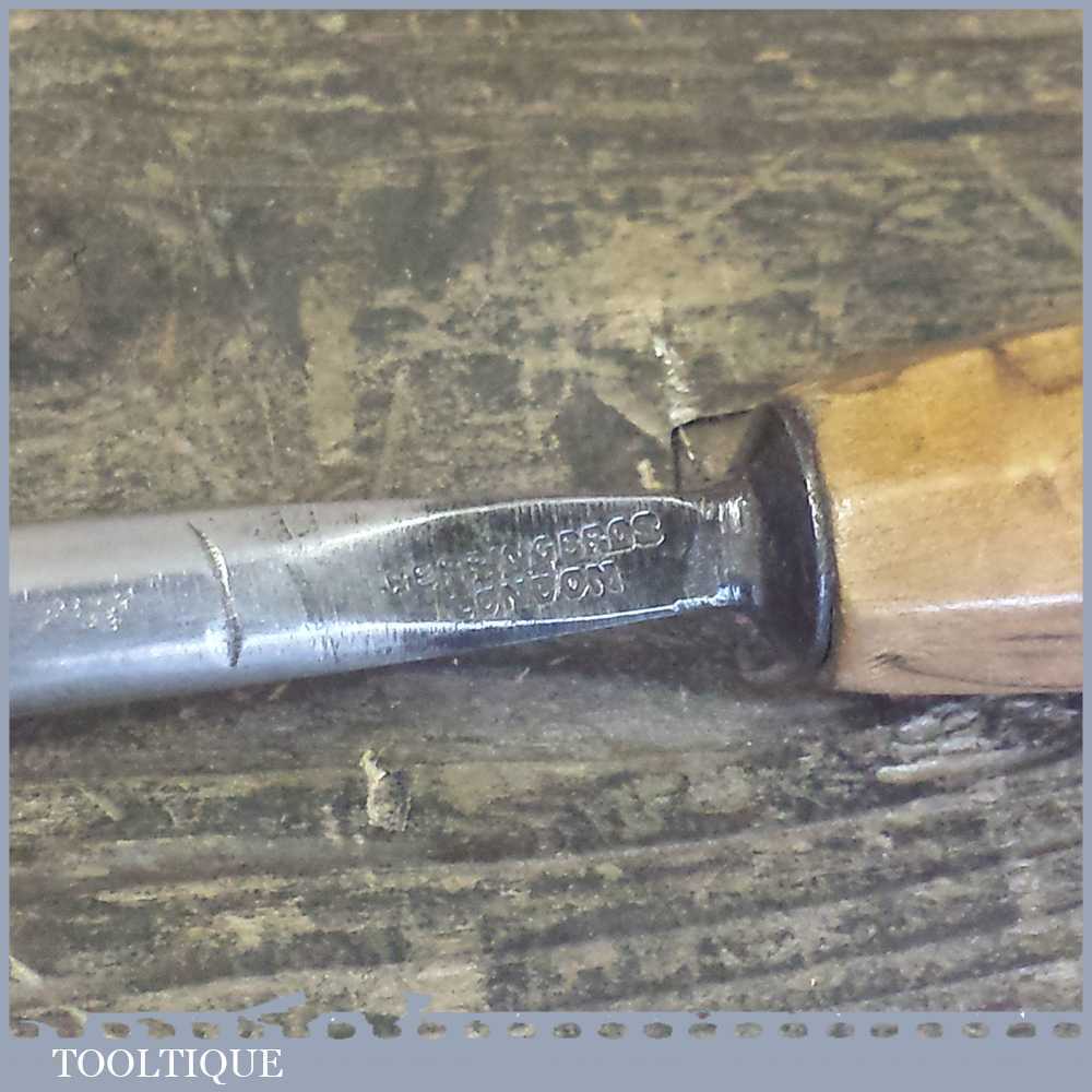 Vintage 15/32” Herring Bros (Prize Metals) No: 10 Deep Straight Gouge ...