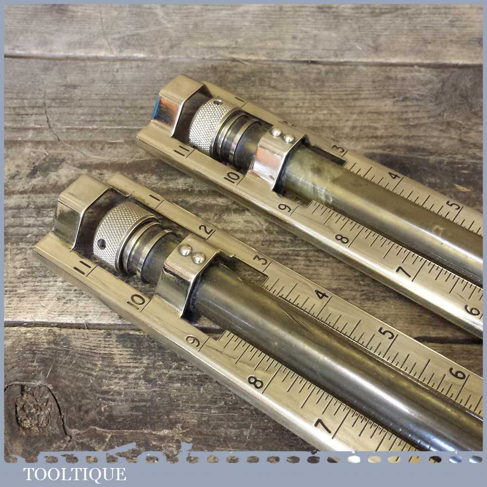 Scarce Vintage Aquarule Brass Water Level Made In England | Tooltique