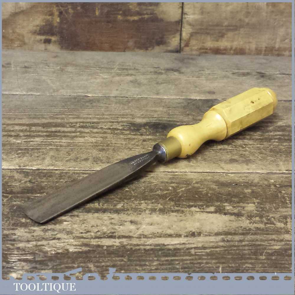 Vintage J B Addis 7/8” Wide Straight Wood Carving Gouge Chisel | Tooltique