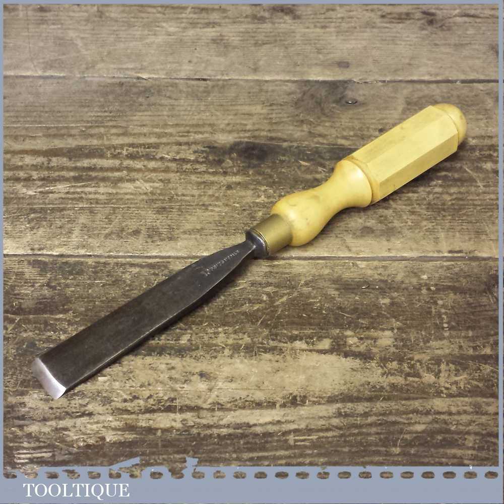 Vintage J B Addis 7/8” Wide Straight Wood Carving Gouge Chisel | Tooltique