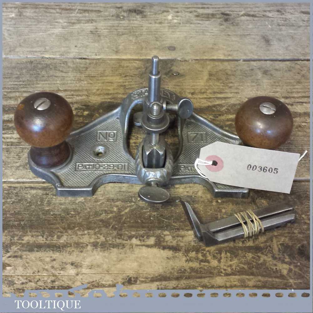 Vintage Stanley USA No: 71 Hand Router PAT No: 10-29-01 With 3 No ...